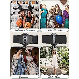HANERDUN Lace-up Waspie Corset Belts for Women Elastic Waist Belt Tied Retro Wide Belt