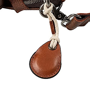 Leather Airtag Case, Airtag Case, Airtag Holder, Airtag Keychain, Keychain Airtag Holder, Pet Tracker Case, Item Tracker Holder, Airtag, Purse GPS Holder, Horse Loop Brown