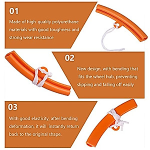 P1Tools Wheel Rim Protector Set, Rubber Wheel Changing Rim Edge Savers for a Motorcycle, Car or ATV Orange 5 PACK