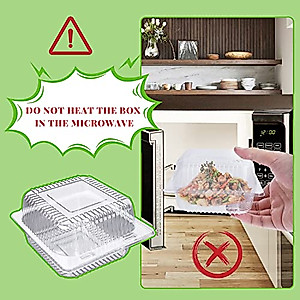 HIQQUGU 100 PCS Plastic Hinged Take Out Containers Clamshell Take Out Tray, Clear Plastic Take out Containers, for Sandwiches, Salads, Hamburgers, (5x4.7x2.8 in)