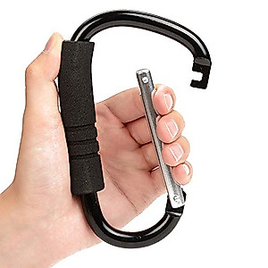 Funbliss Stroller Hooks by Baby，2 Pack Convenient Organizer Hook Bag Clips to Diaper Bags Clothing,Purses,Groceries,Great Hook Set for Mommy When Walking or Shopping(Black)