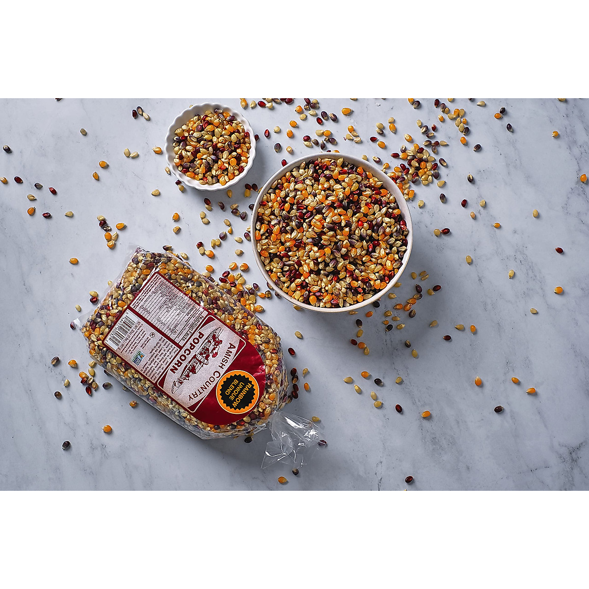 Amish Country Popcorn | 2 lb Bag | Rainbow Popcorn Kernels | Old Fashioned, Non-GMO and Gluten Free (Rainbow - 2 lb Bag)