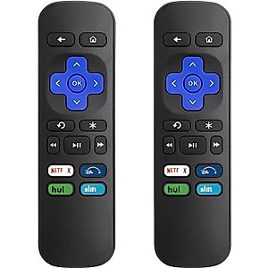 EFGWXYZ (2 Pack) Replacement Remote Control for Roku Express, Compatible with Roku Premiere, for Roku Box, for Roku Player, for Roku 1 2 3 4 -【NOT for Any Stick or TV】 H-NDHS