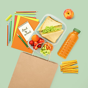 GSSUSA 100 Pack 8x4.25x10'' Paper Bags with Handles Bulk, Brown Paper Gift Bags for Small Business, Sturdy Retail Shopping Bags, Birthday Wedding Party Favor Bags, Craft Bags, Kraft Bags