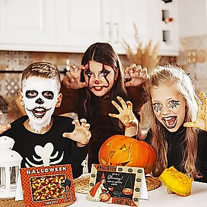 AnyDesign 30 Pack Halloween Cards Horror Character Greeting Cards with Stickers Envelopes Scary Movie Character Blank Note Cards for Halloween Birthday Party Supplies, 4 x 6 Inch