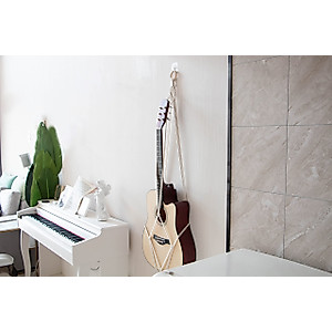 Decocove Guitar Wall Hanger - Macrame Guitar Hanger - Guitar Wall Mount - Boho Guitar Holder for Acoustic Guitar and Electric Guitar