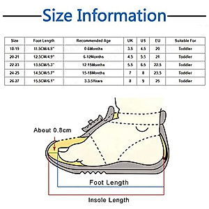 Lykmera Toddler Baby Walking Shoes Spring Summer Boys Girls Socks Shoes Non Slip Bottom Shoes Kids Girls Walking Shoes (Orange, 3-3.5Years Toddler)