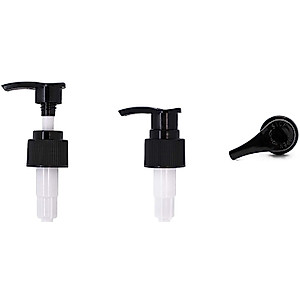 BRIGHTFROM Empty Lotion Pump Bottles 8 Oz, Refillable Plastic Containers, BPA-Free PETE1, Clear, Great for - Soap, Shampoo, Lotions, Liquid Body Soap, Creams and Massage Oil's (Pack of 2, Black)