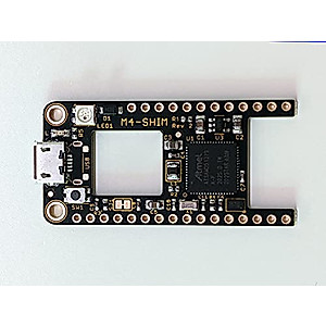 Silicognition M4-Shim - Feather M4 That fits on top of The PoE-FeatherWing for Ultra-Compact PoE Builds (Vertical USB)