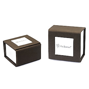 De Buman Sky Blue Topaz & Cubic Zirconia Solid 18k Yellow Gold & 925 Silver Ring, Size 7