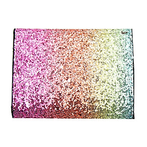 Women Glitter Sequins Purse Short Trifold Wallet Bling Card Holder Clutch