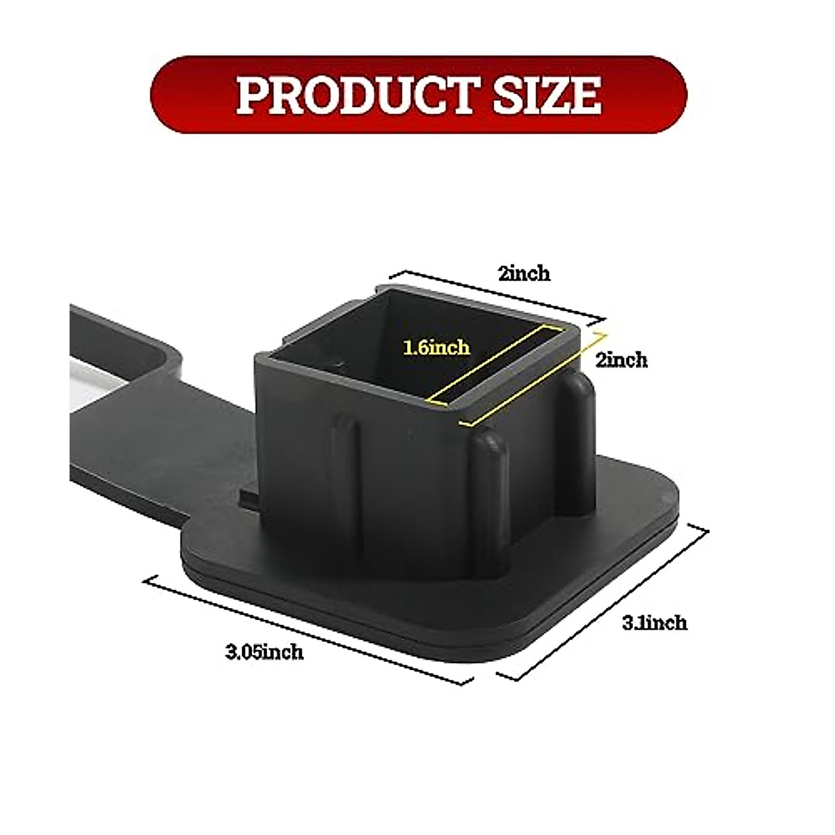 Zlirfy Trailer Hitch Cover,Car Accessories,Trailer Hook Dust-Proof Plug,Universal Flag Tow Hitch Covers Tube Cover Cap,Square Mouth Protection Cover Traction Cover,Fit for Most Cars and Trailers (Red)