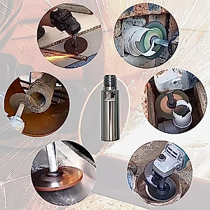 Angle Grinder Adjustable Spanner Wrench Flange Nut kit with 5/8"-11 Angle Grinder Extension Shaft Connecting Rod Compatible with Bosch Dewalt Makita Ryobi Black Decker (3")