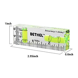T-Type Level Mini Bubble Level Two directions Spirit Level Shatterproof Cross Check Bubble Level Picture Hanging Levels Mark Measuring Instruments Layout Tools (75×25×15(MM))