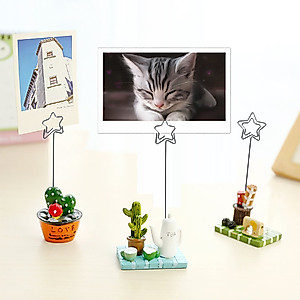 50pcs Ring Loop Craft Wire Clips, Photo Card Holder Picture Holders Memo Holder for Cake Topper Accessories Decoration(Star)