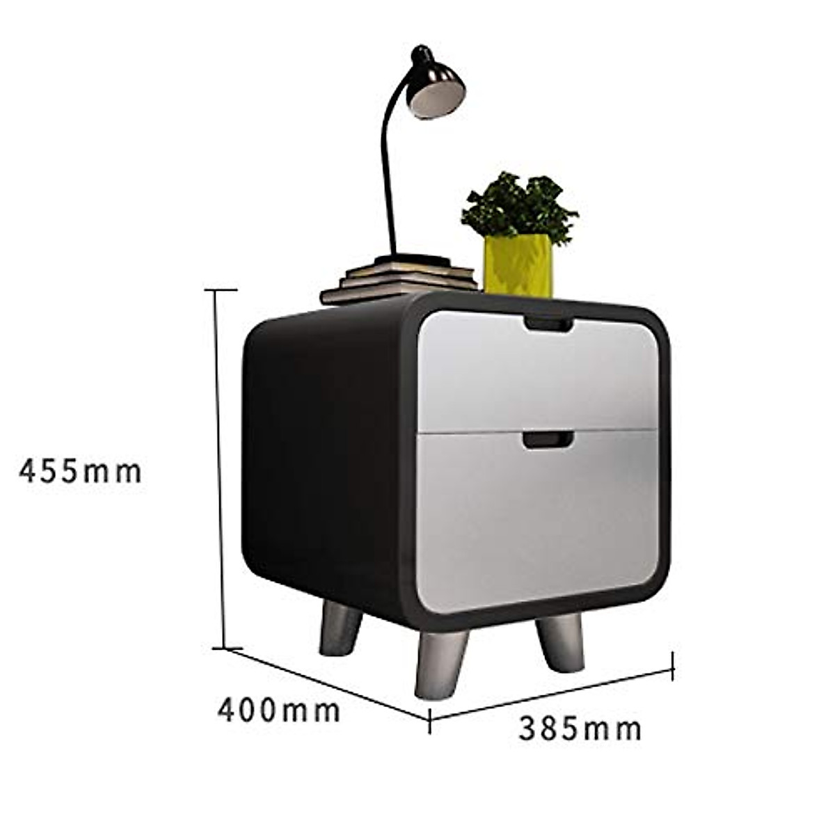 ZHAOLEI Nordic Bedside Table Simple Small Bedroom Mini Grey Paint Simple Creative Bedside Cabinet