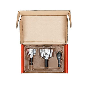 ARES 48003 – 3-Piece External/Internal Rotary Deburring & Chamfer Tool Set – External Debur Coverage of 3 – 36mm - Clean and Repair Internal Edges of Newly Cut Pipes