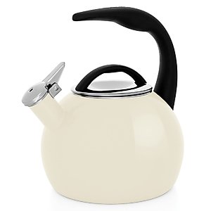Chantal Anniversary Enamel on Steel Whistling Teakettle, 2 Quart, Black
