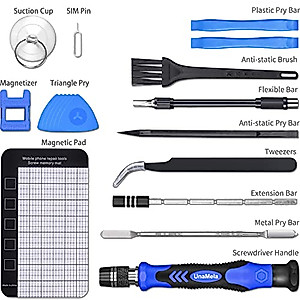 Precision Screwdriver Set, Unamela 139 in 1 Computer Repair Tool Kit, Magnetic Screwdriver Kit with 120 Bits Compatible for PC Building, Laptop, MacBook, Tablet, iPhone, PS4, Xbox, Game Console