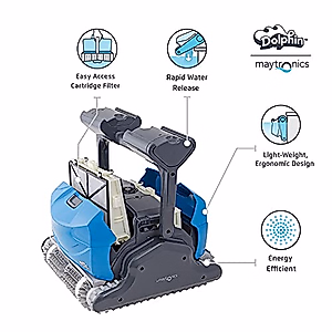 DOLPHIN Oasis Z5i WiFi Operated Robotic Pool [Vacuum} Cleaner - Ideal for In Ground Swimming Pools up to 50 Feet - Easy to Clean Top Load Filter Cartridges