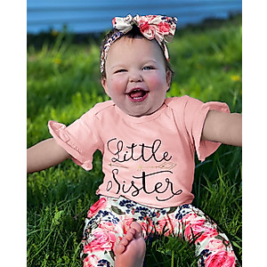 Newborn Baby Girl Clothes Big Sister Little Sister Matching Outfits Infant Romper Floral Pants Toddler Girls Clothing Sets