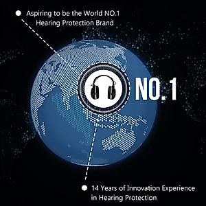 Muffpro Bluetooth Hearing Protection Ear Protection with Safety Glasses, NRR 25 dB Noise Canceling Earmuffs for Snowblowing, Mowing, Construction