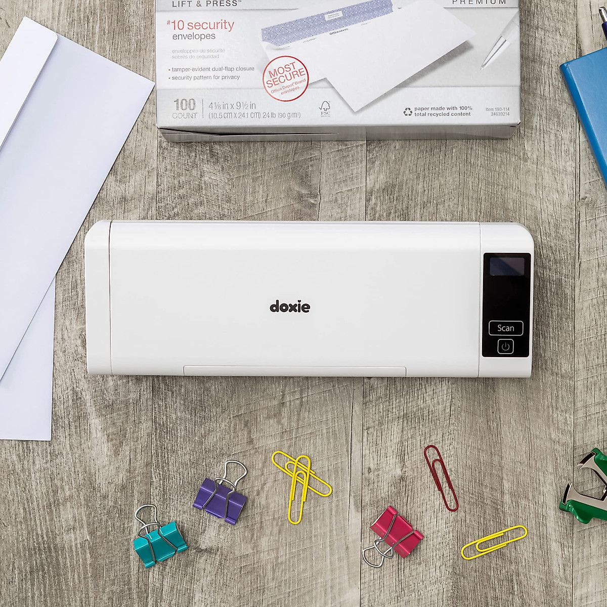 Doxie Pro DX400 - Wired Document Scanner and Receipt Scanner for Home and Office. The Best Desktop Scanner, Small Scanner, Compact Scanner, Duplex Scanner (Two Sided Scanner), for Windows and Mac