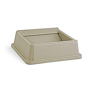 Rubbermaid Commercial Products Untouchable Square Swing Lid for 35G & 50G Containers, Beige (FG266400BEIG)