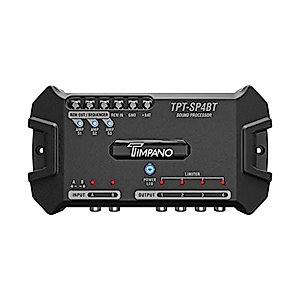 Timpano TPT-SP4BT Bluetooth DSP 4 Output Channel- Full Digital Signal DSP Car Audio Processor - Built-in Voltmeter and Remote Relay