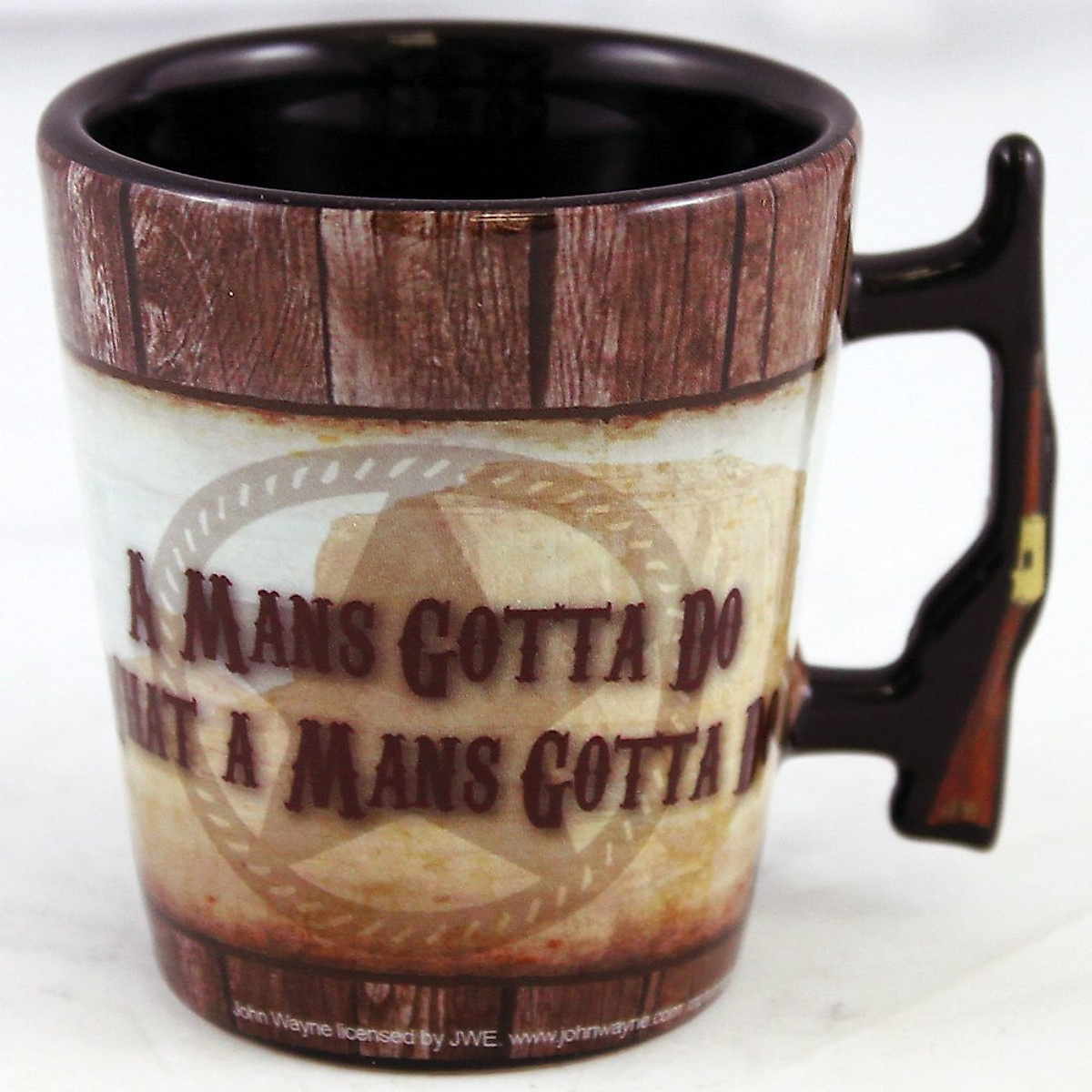 John Wayne Shot Glass with Rifle Handle