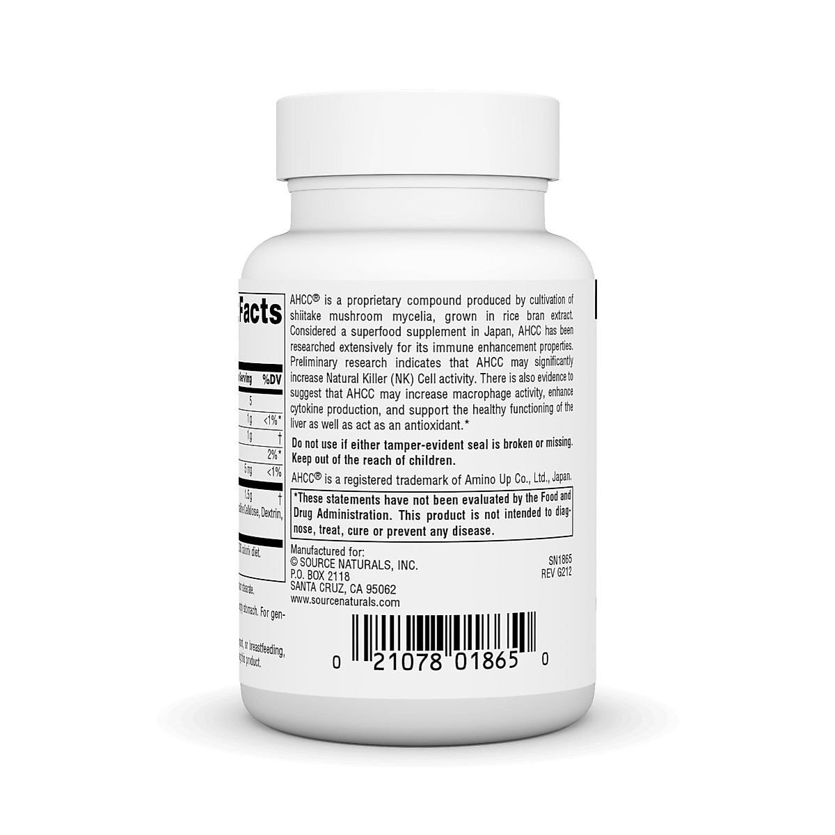 Source Naturals AHCC 750 mg Increases Natural Killer Cell Activity* - 30 Capsules