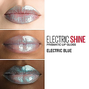 Maybelline New York Lip Studio Electric Shine Prismatic Lip Gloss Makeup, Electric Blue, 0.17 fl. oz.
