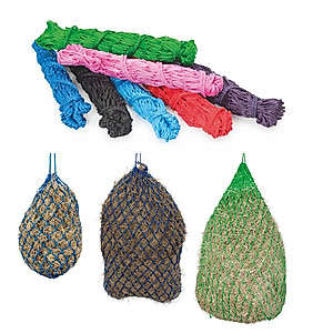 Shires Heavy Duty Hay net 50" with 2" Mesh Holes Black Horse Haylage Feeder 4 PACK