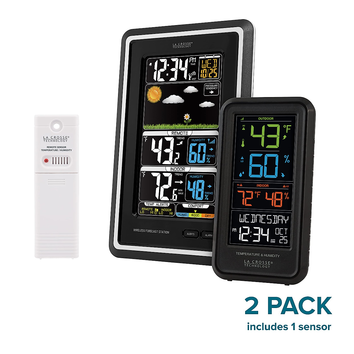 La Crosse Technology S88907, Plus S82967 Bundle Combination Pack, Onyx