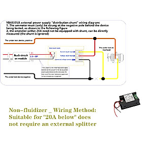 Heayzoki Volt Amp Meter, Digital Voltmeter Ammeter, Dual Display Integrated Voltage Ampere Meter DC 0~100V 20A, Voltage Amperage Tester