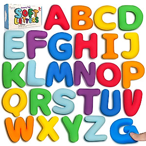 Alphabet Letters Sensory Toys for Toddlers: ABC Learning Educational Montessori Toys Preschool Activities for Kids 3 4 5 6 Years Old, 26pcs Squishy Fidget Toys for Autistic Children, Uppercase