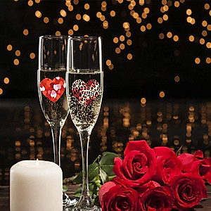 Love Stickers, 1.5 Inches Large Assorted Heart Shape Pattern Adhesive Stickers for Wedding Anniversaries Party Note Present Packaging Thank You Small Business