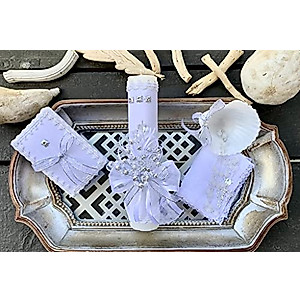 Baptism Candle Ribbons Details