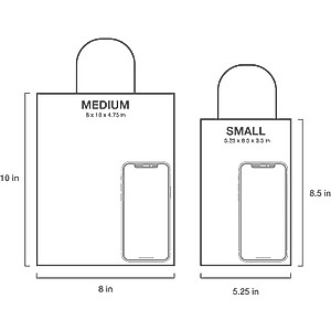 Dsquare 12ct Food Safe Premium Paper & Ink, Polka Dots Color Kraft Bag with Handle 8.5 x 5.25 in - Party Favor Gift Bags with Handle, Color Goody Bag, Environmentally Safe (Small, Black)
