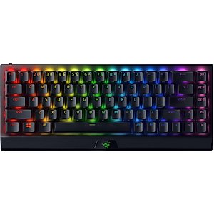 Razer BlackWidow V3 Mini HyperSpeed 65% Wireless Mechanical Gaming Keyboard: Yellow Mechanical Switches Linear & Silent - Doubleshot ABS Keycaps - Chroma RGB - Up to 200 Hr Battery - Snap Tap