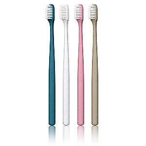 Active Wow Biodegradable Toothbrushes - Eco Friendly Toothbrushes, Bio-Wheat Manual Eco Toothbrush, Soft Deep Clean Bristles, Sustainable Toothbrush, BPA Free, Vegan - 4 Pack