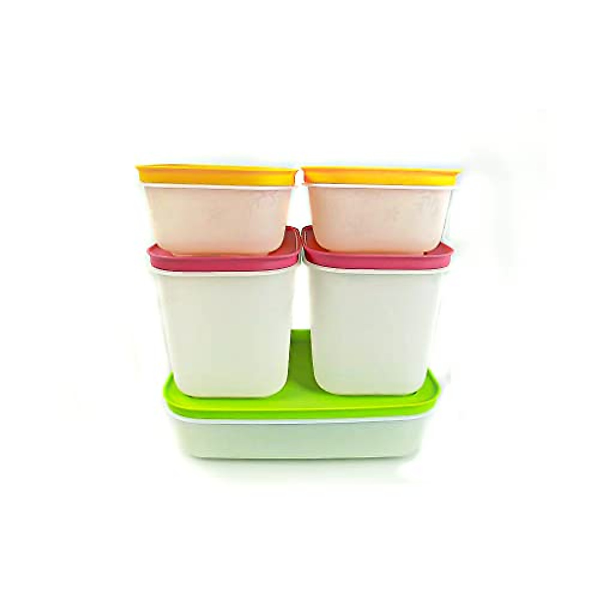 Tupperware Freezer Mates 5 PIECE SET: 1,1 L (2) + 1,0 L + 450 ml (2)
