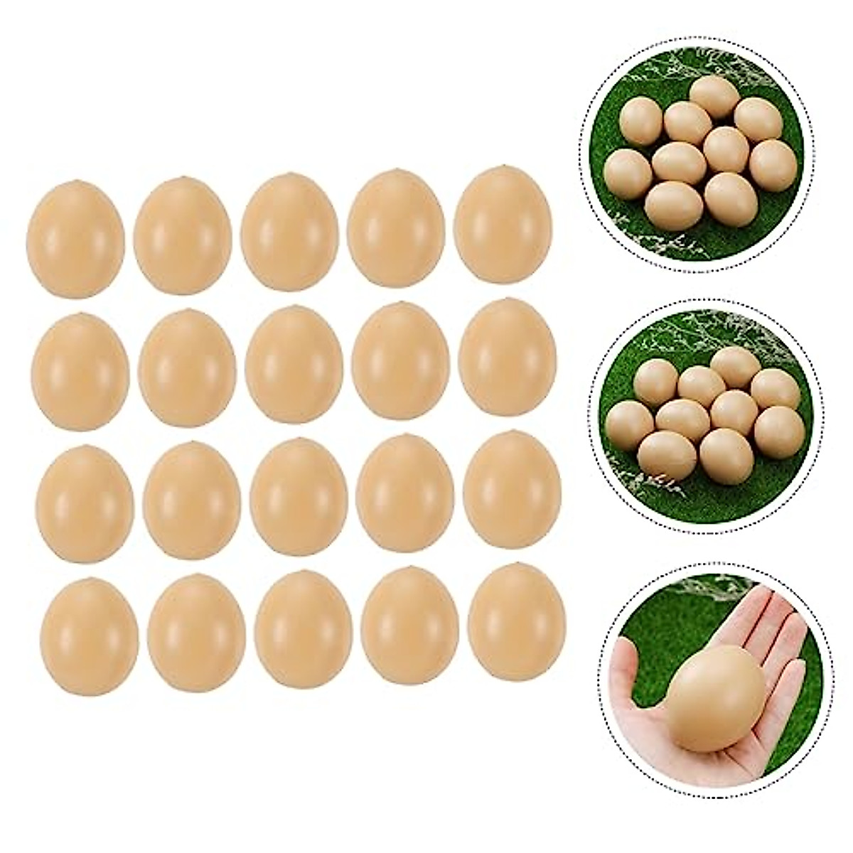 POPETPOP 20pcs Imitation Eggs Wooden Playset Wooden Egg Coloring Eggs Children Egg Toys Eggs Surprise Toys DIY Easter Eggs Plastic Kids DIY Eggs Plastic Easter Eggs DIY Coloring Eggs Food