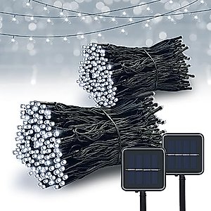 Vimorg Solar String Lights Outdoor，2 Pack 170FT 480 LED Waterproof Solar Christmas Lights with 8 Lighting Modes for Tree Xmas Decorations