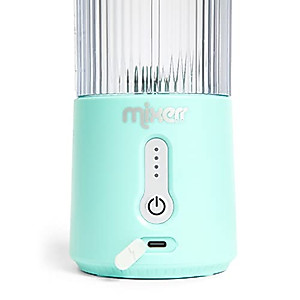 Mixerr Light Mint Portable Blender for Shakes and Smoothies, USB Rechargeable, More blends per charger, cordless blender On-the-Go 450 ml Juicer Cup for Sports, Travel and Outdoors (Light Mint)