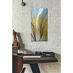 Epic Graffiti ' Fountain Grass III' by James Burghardt Giclee Canvas Wall Art, 12" x 24", Yellow