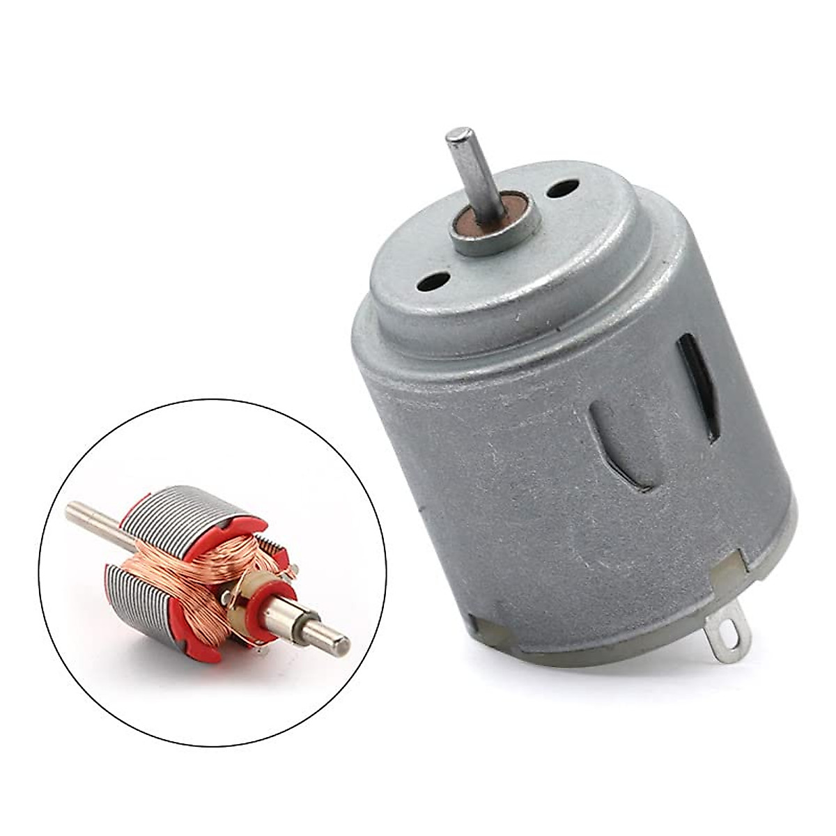 Beeiee DC Motor,6PCS 3V Mini Motor Electric Motor Round Shaft for RC Boat DIY Car Toys