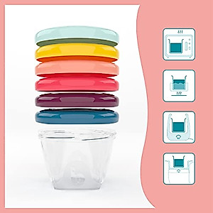 Babymoov Leak Proof Storage Bowls | BPA Free Containers With Lids, Ideal to Store Baby Food or Snacks for Toddlers (PICK YOUR SET SIZE)