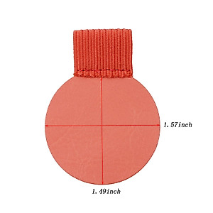 Mini Skater Round Pen Loop Holder for Notebooks Elastic Self Adhesive Leather Stylus Pencil Elastic Loops Holders Attached to Tablet Case Calendars Journals Planners Clipboard, Pack of 5 (Pink)