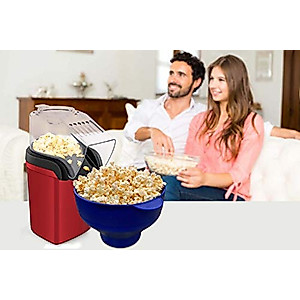Hot Air Popper, Electric Popcorn Maker Machine with 1200W, No oil needed, Healthy and Delicious Snack for Kids, Adults. Great for Holding Parties in Home and Watching Movies with Family
